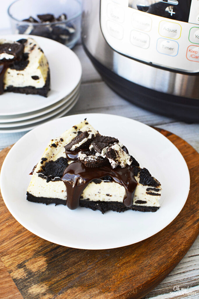 Instant Pot Oreo Cheesecake with Oreo Crust - Oh My! Sugar High